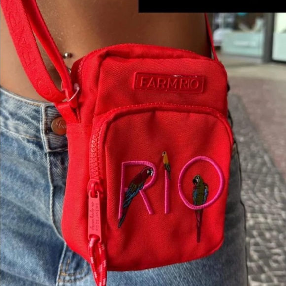 FARM Rio | Bags | Farm Rio Red Crossbody | Poshmark